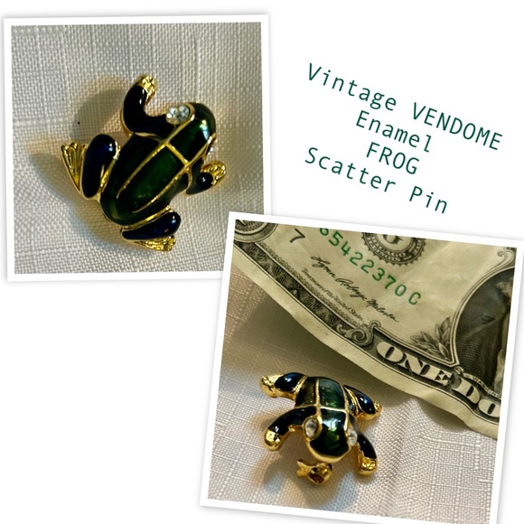Jewelry | Vintage Vendome Enamel Frog Scatter Pinbrooch Mid Century ...
